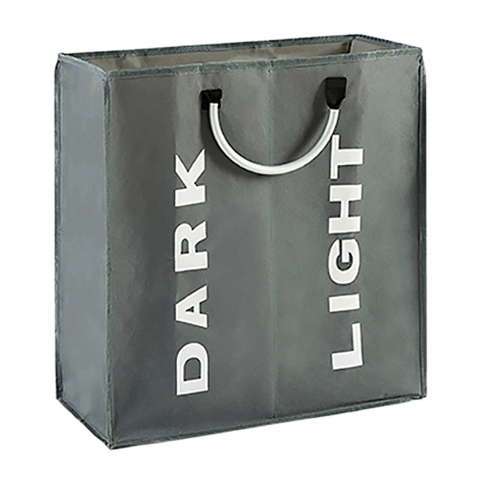 Double Laundry Hamper Sorter- Collapsible Canvas Clothes Basket with ...