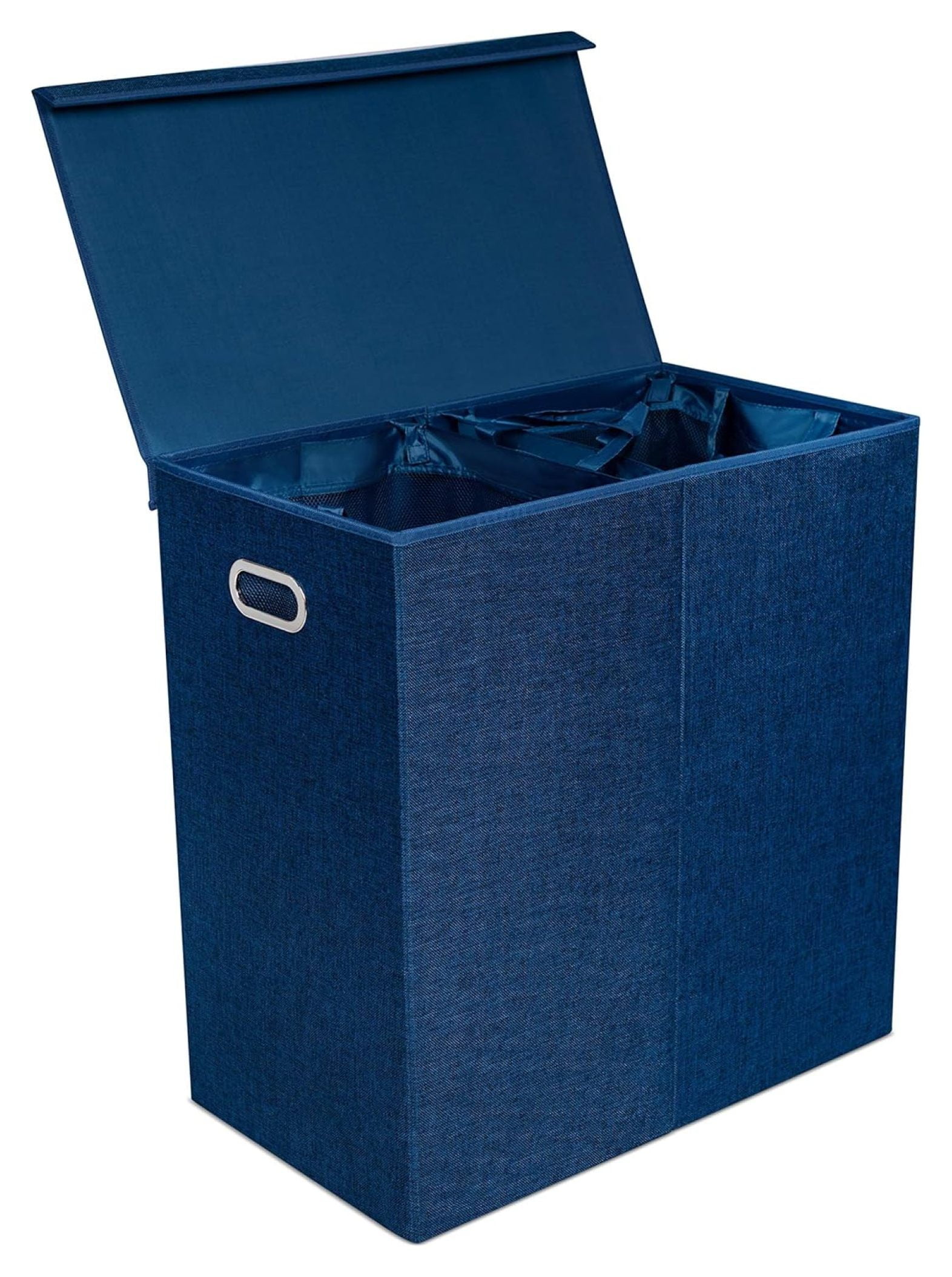 Double Laundry Hamper with Lid | Removable mesh bags | Dual Compartment ...