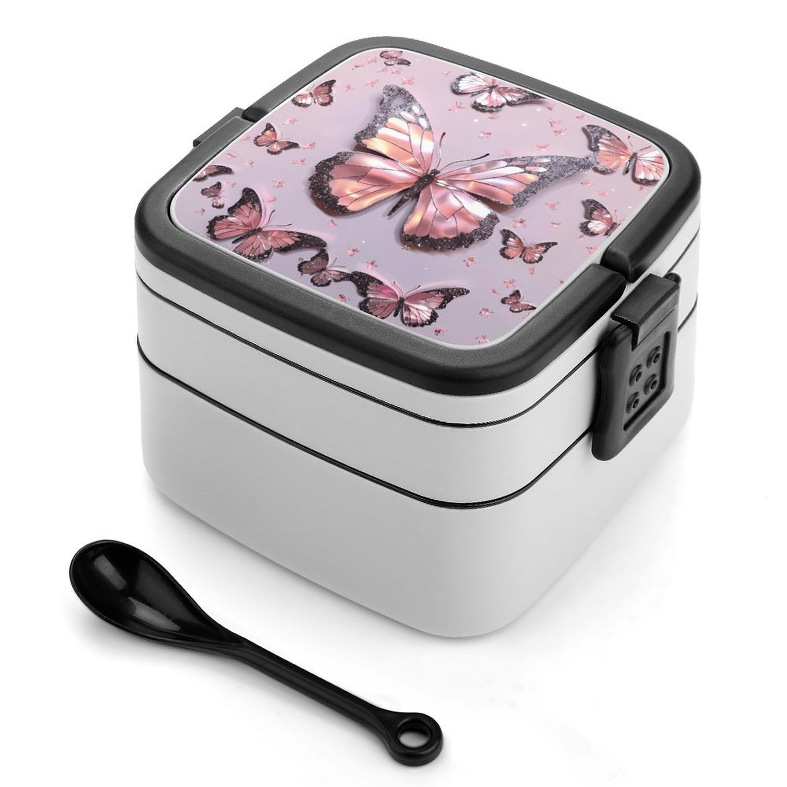 Double-Layer Bento Box 6.3×4.3×5.3in Sealed Leak-Proof Partition Is ...