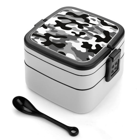 Double-Layer Bento Box 6.3×4.3×5.3in Sealed Leak-Proof Partition Is ...