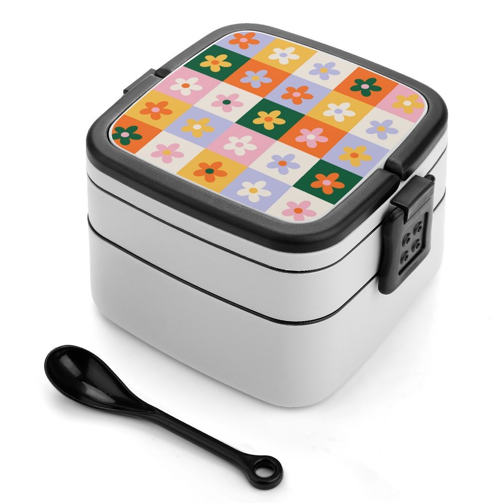 Double-Layer Bento Box 6.3×4.3×5.3in Sealed Leak-Proof Partition Is ...