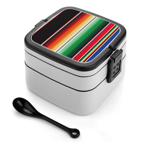 Double-Layer Bento Box 6.3×4.3×5.3in Sealed Leak-Proof Partition Is ...