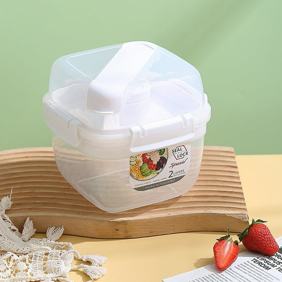 Double Layer Bento Lunch Box, Sealed Fresh Keeping Food Container ...
