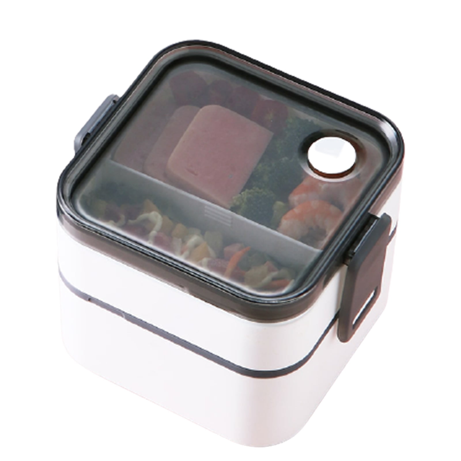 Double-Layer Bento Lunch Box with Divider Reusable Leakproof Lunch ...