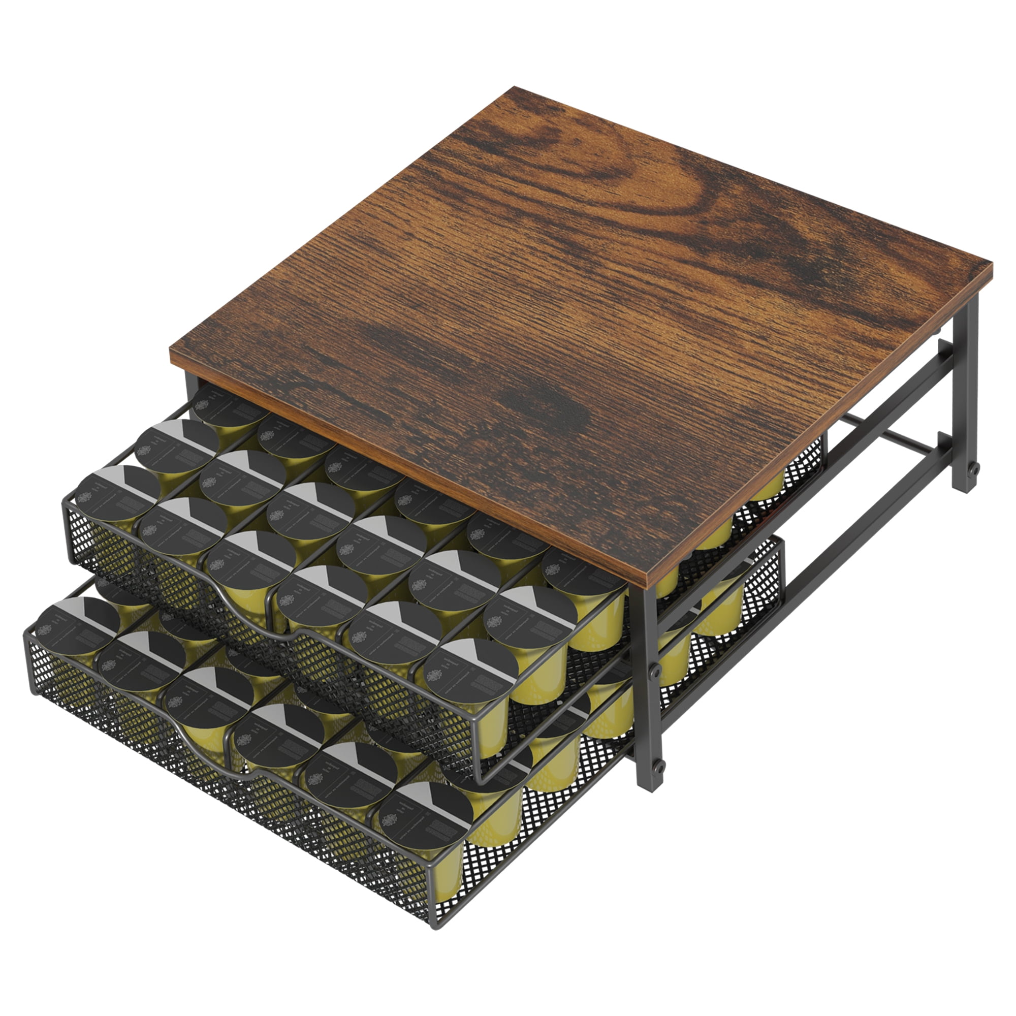 Double-Layer Coffee Capsule Holder - Black (Without Cup Rack) - Walmart.com