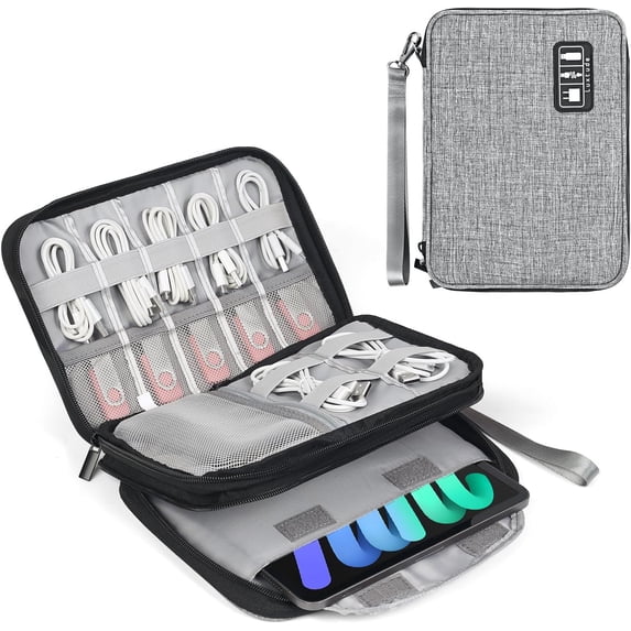 Double Layer Cord Organizer Bag, Portable Storage Case, Flat Organizer ...