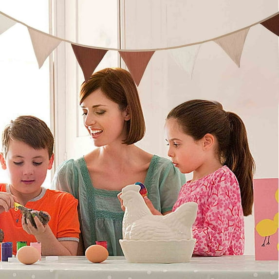 Double Layer Cotton Solid Color String Flags | 6m Birthday Party ...