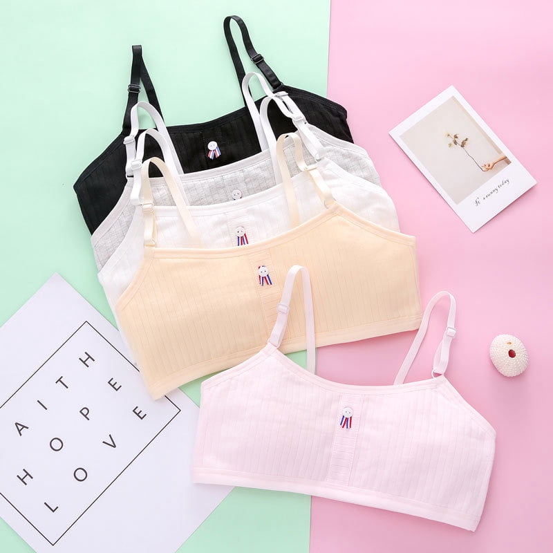Double-Layer Cotton Training Bra for Teens: Soft Inner Lining with ...