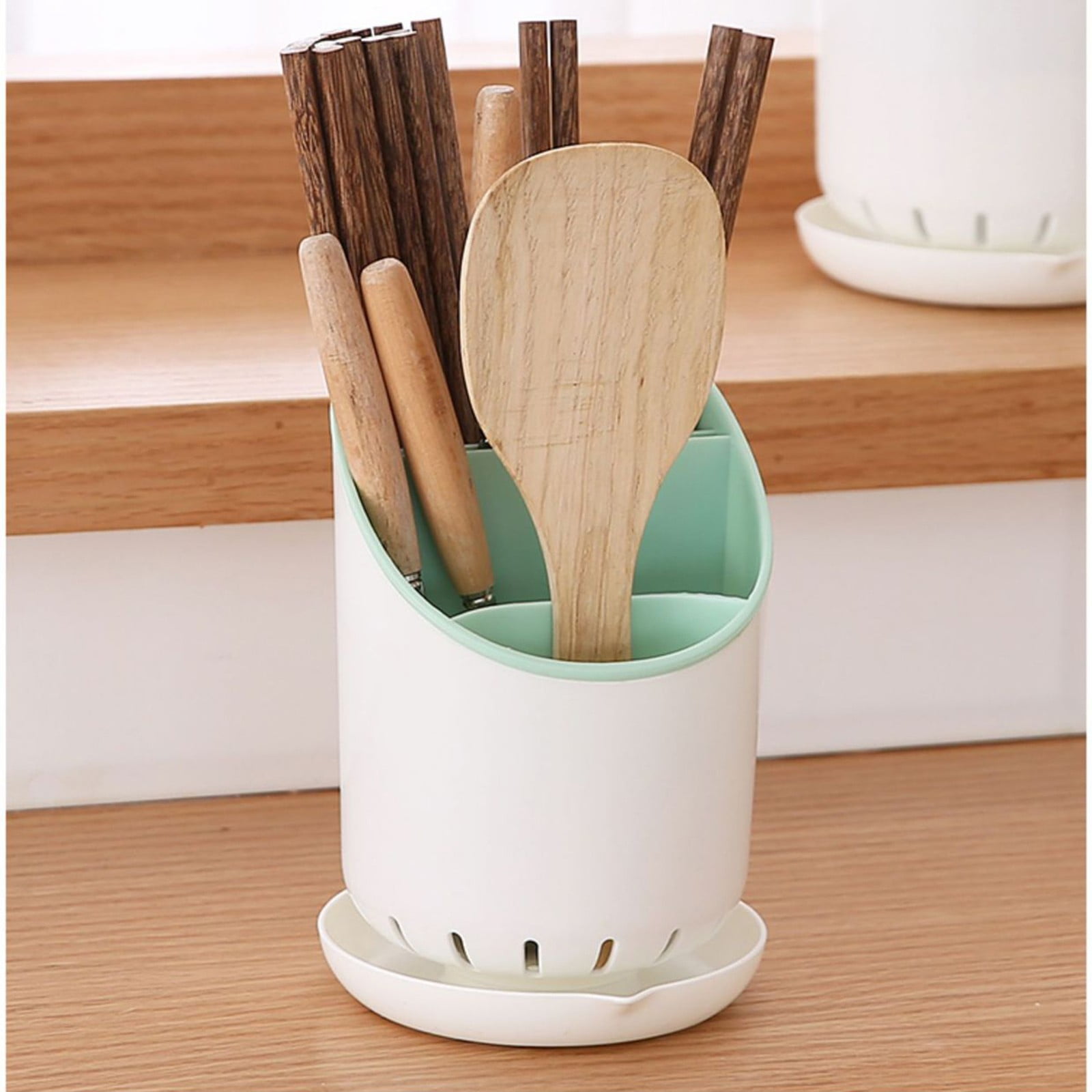 Double-Layer Cutlery Drainage Cage – Souew Kitchen Utensil Storage Rack ...