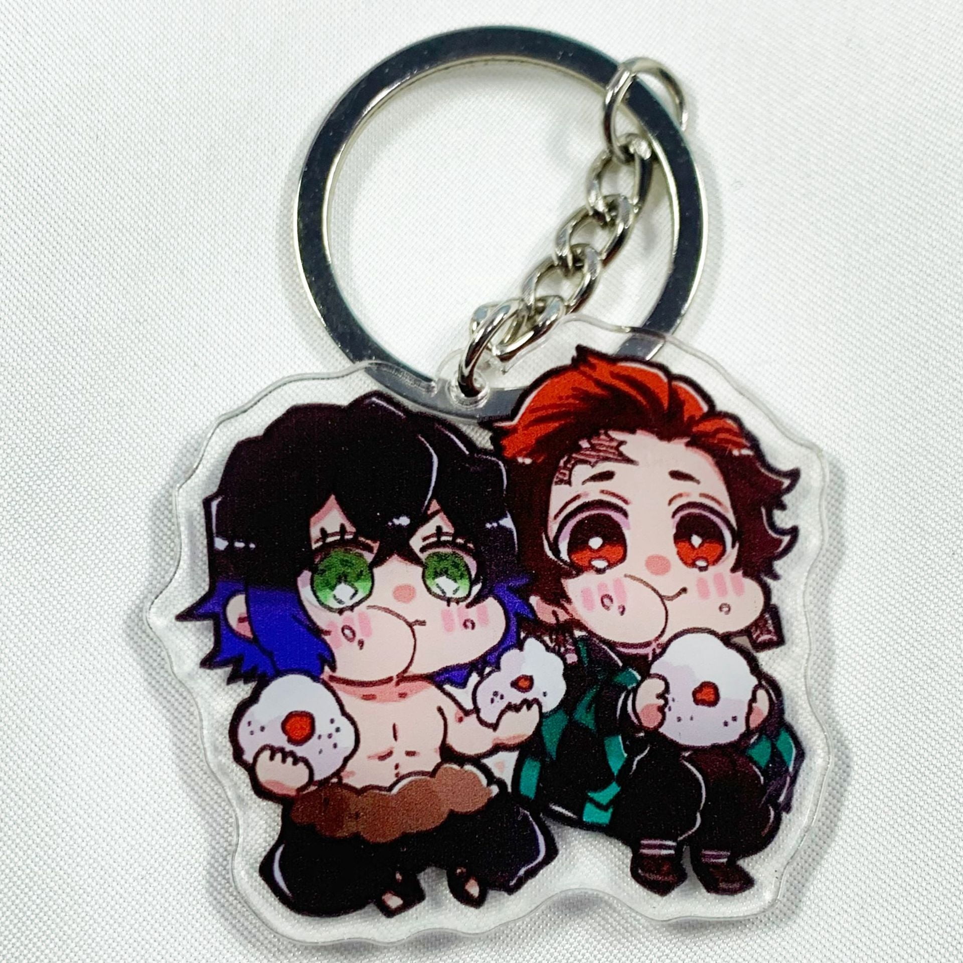 [Double Layer] Demon Slayer Keychain, Acrylic Double-sided Pendant ...