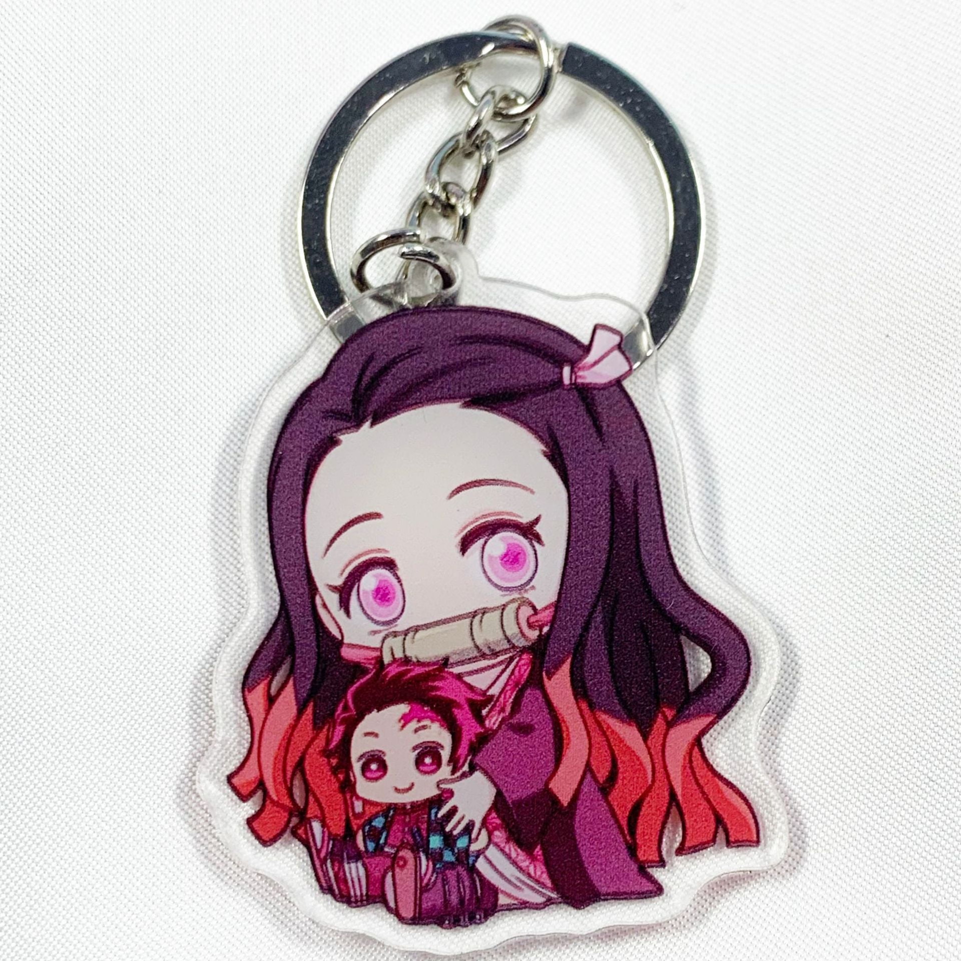 [Double Layer] Demon Slayer Keychain, Acrylic Double-sided Pendant ...