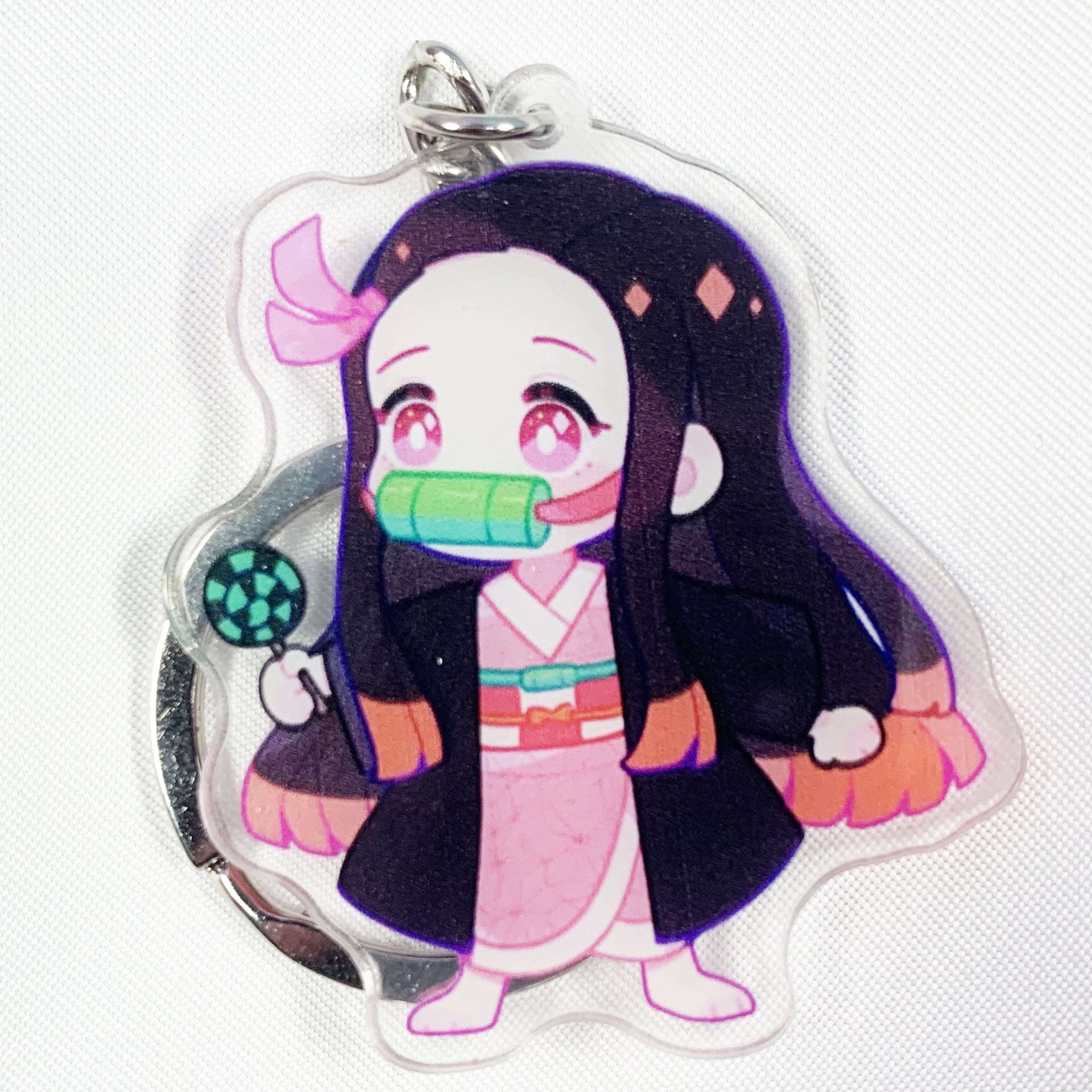 [Double Layer] Demon Slayer Keychain, Acrylic Double-sided Pendant ...