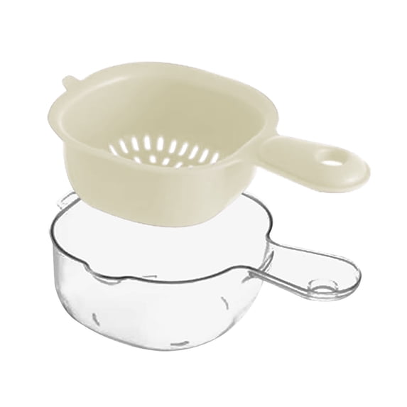 Double Layer Drain Basket Detachable Base Kitchen Fruit Vegetable ...