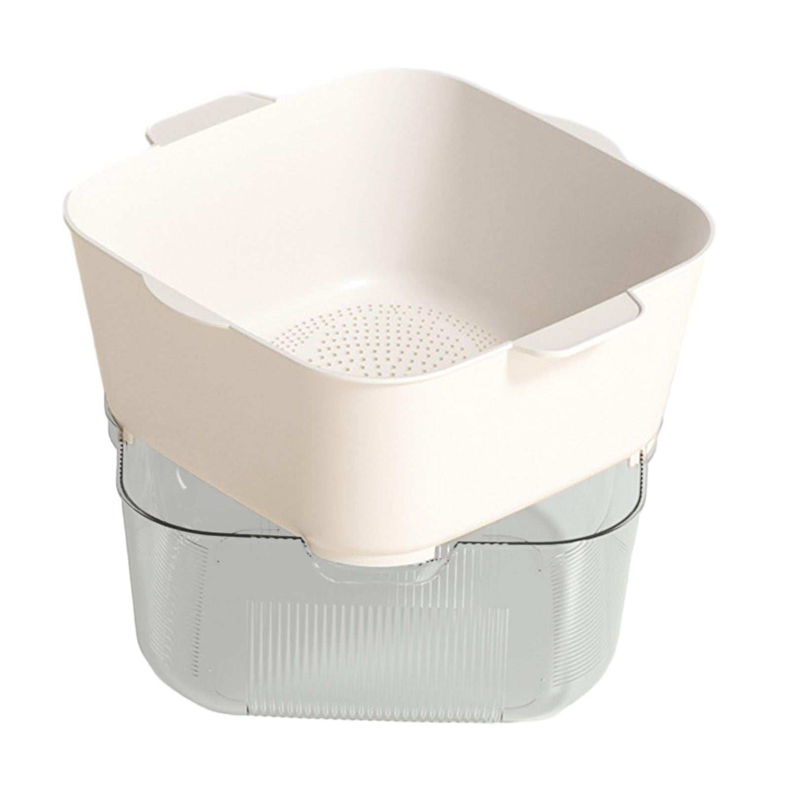 Double Layer Drain Basket Strainer Basket Large Capacity Drain Basin ...