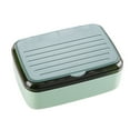 Double Layer Draining Soap Box - Lidded Plastic Soap Dish for Bathroom ...