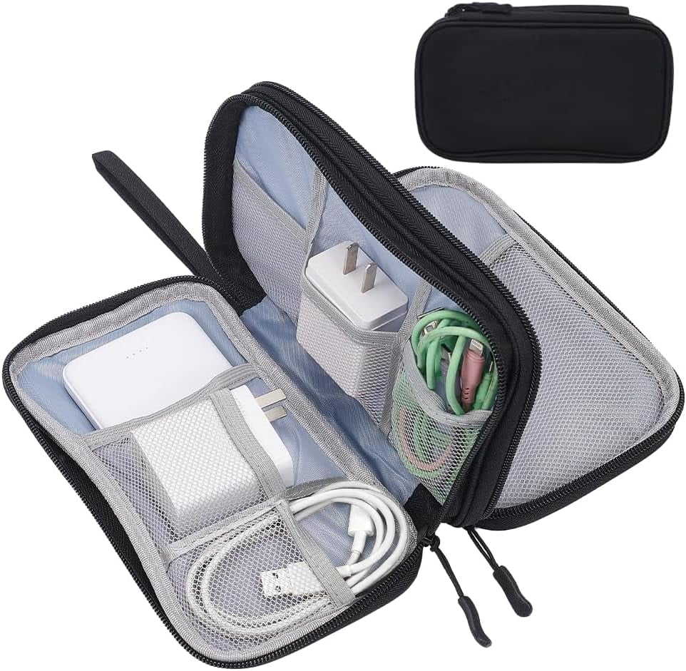 Double-Layer Electronic Organizer Bag Polyester Travel Electronic Bag ...