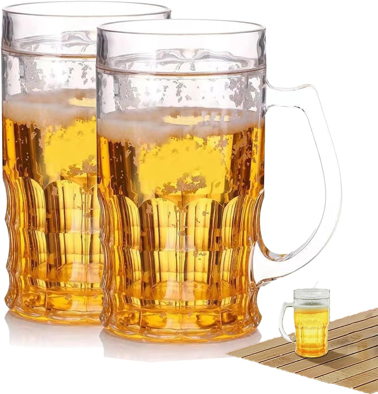Double Layer Fake Beer Mug Toy Durable Mezzanine Design, 400ml Large ...