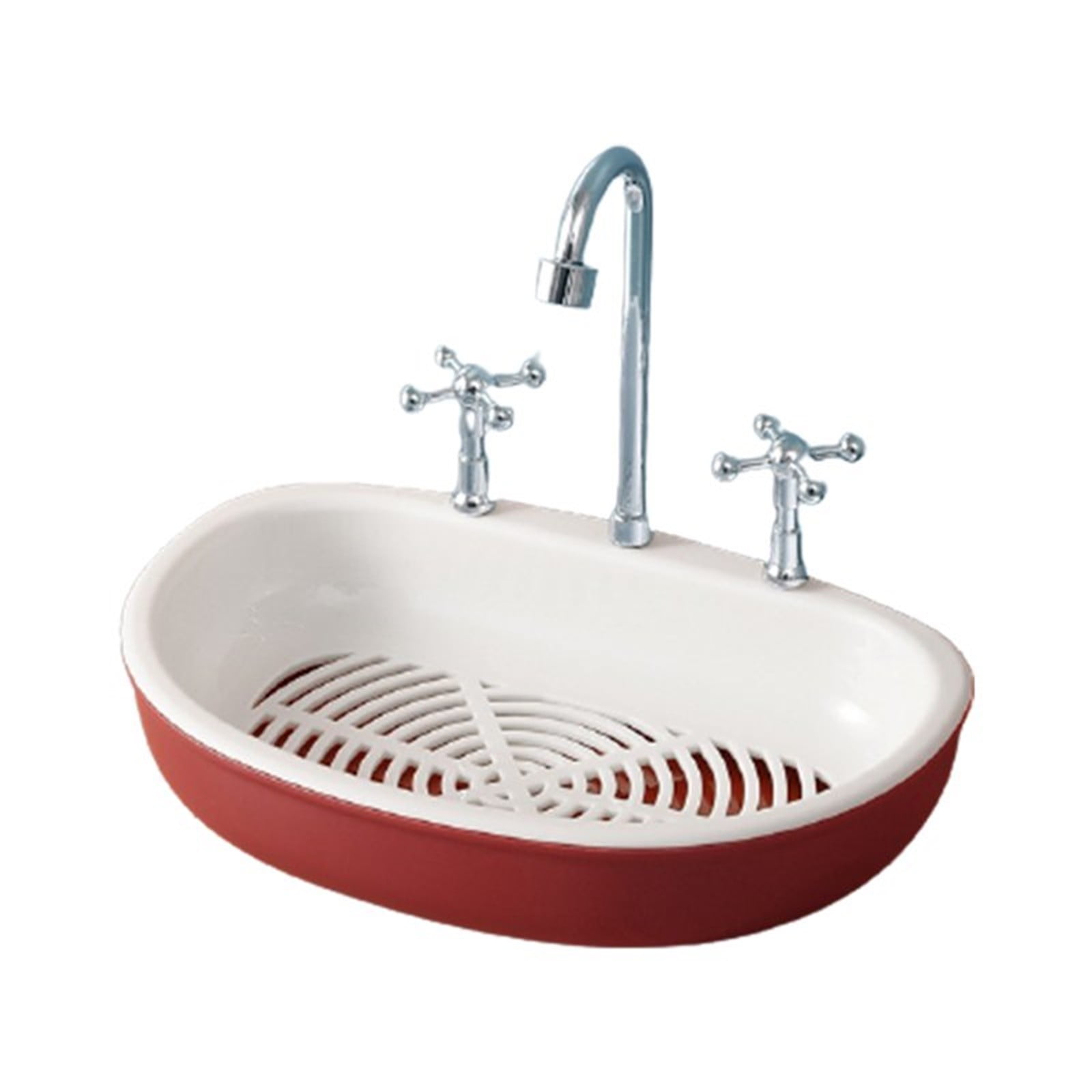 Double-Layer Faucet Soap Box Holder Wash Basin Bathroom Drain Free ...