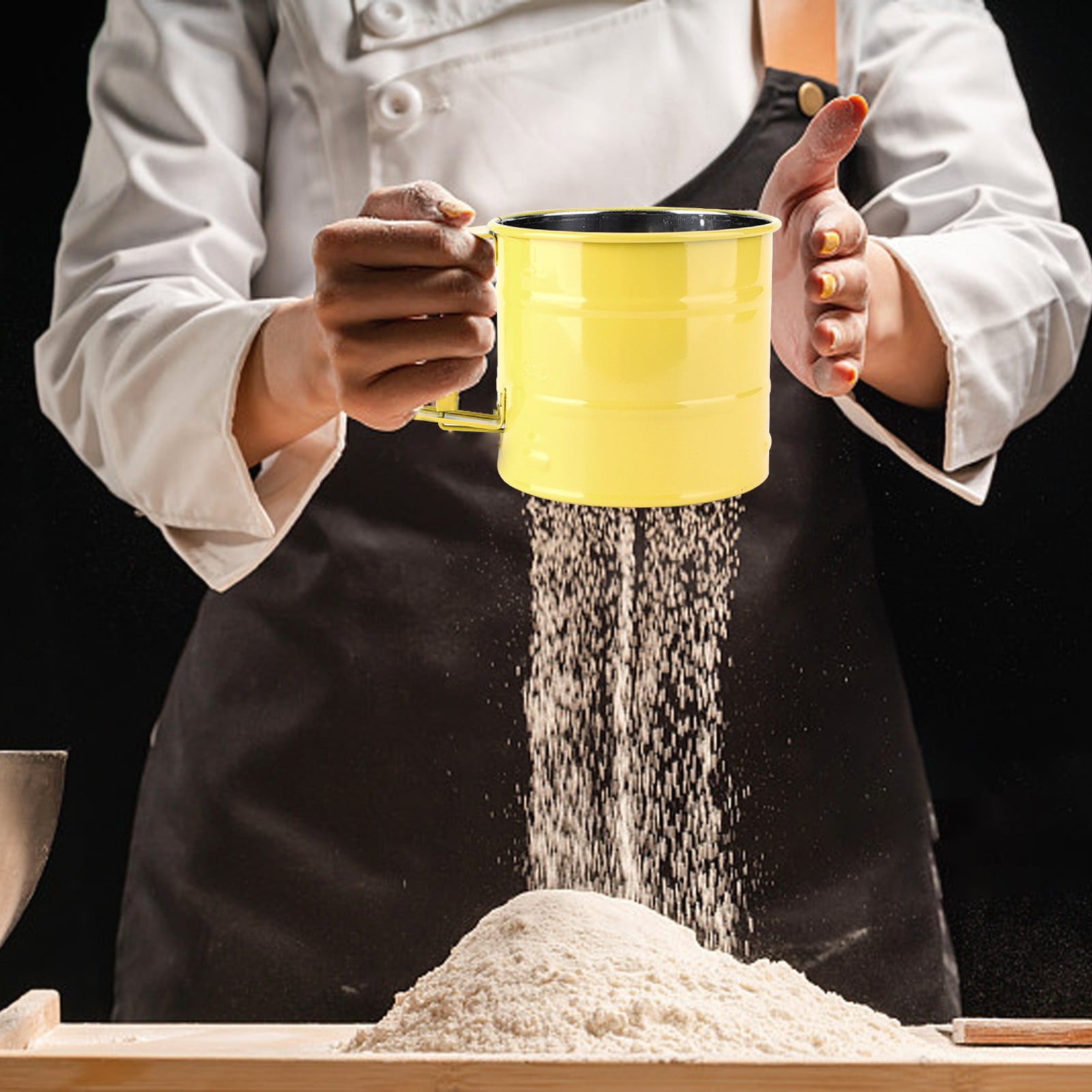 Stainless Steel Double Layer Fine Mesh Baking Crank Flour - Flour ...