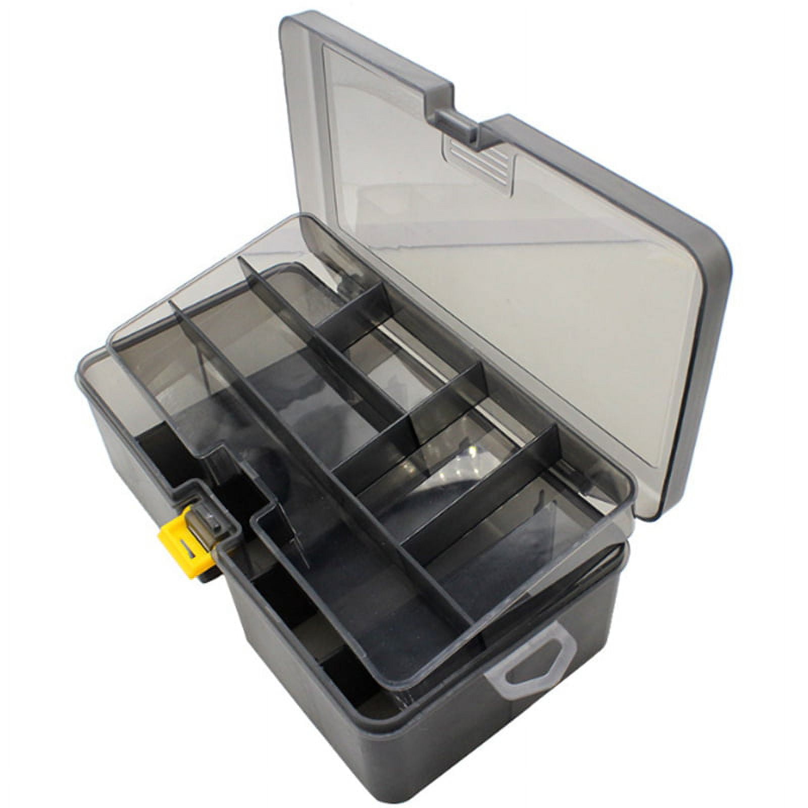 Double Layer Fishing Tackle Box Lures Bait Storage Case Organizer ...