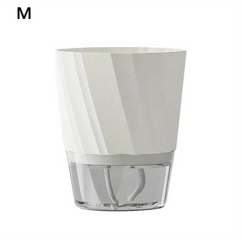 Double Layer Flower Pot Plastic Self Watering Plant Pot Cotton Rope ...