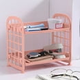 Double-Layer Folding Storage Rack for Desktop, Concise Bathroom Shelf ...
