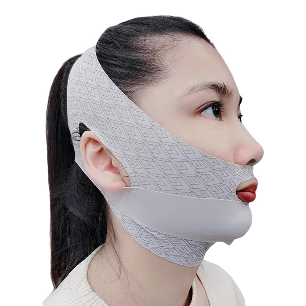 Double-Layer Gray Face Shaping Bandage V Face Lifting Mask Firming Mask ...
