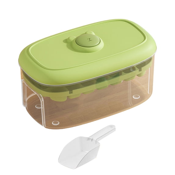 Double Layer Ice Molds Tray With Easy Demold Button Holds 56 Cubes Leak ...