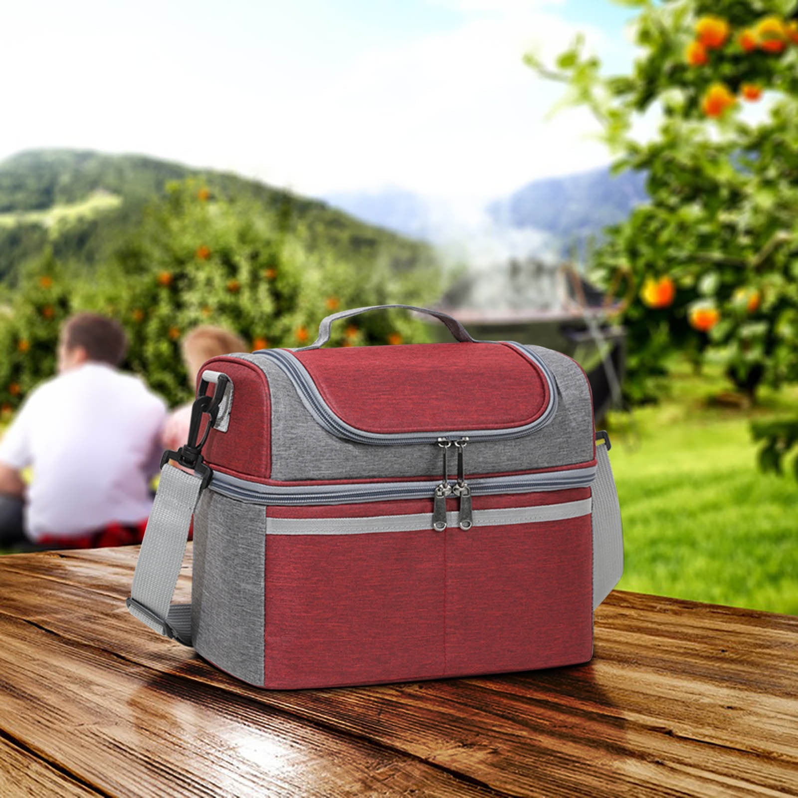 Double-Layer Insulated Lunch Bag Under 5 ! Yrmaups Portable Lunch Tote ...