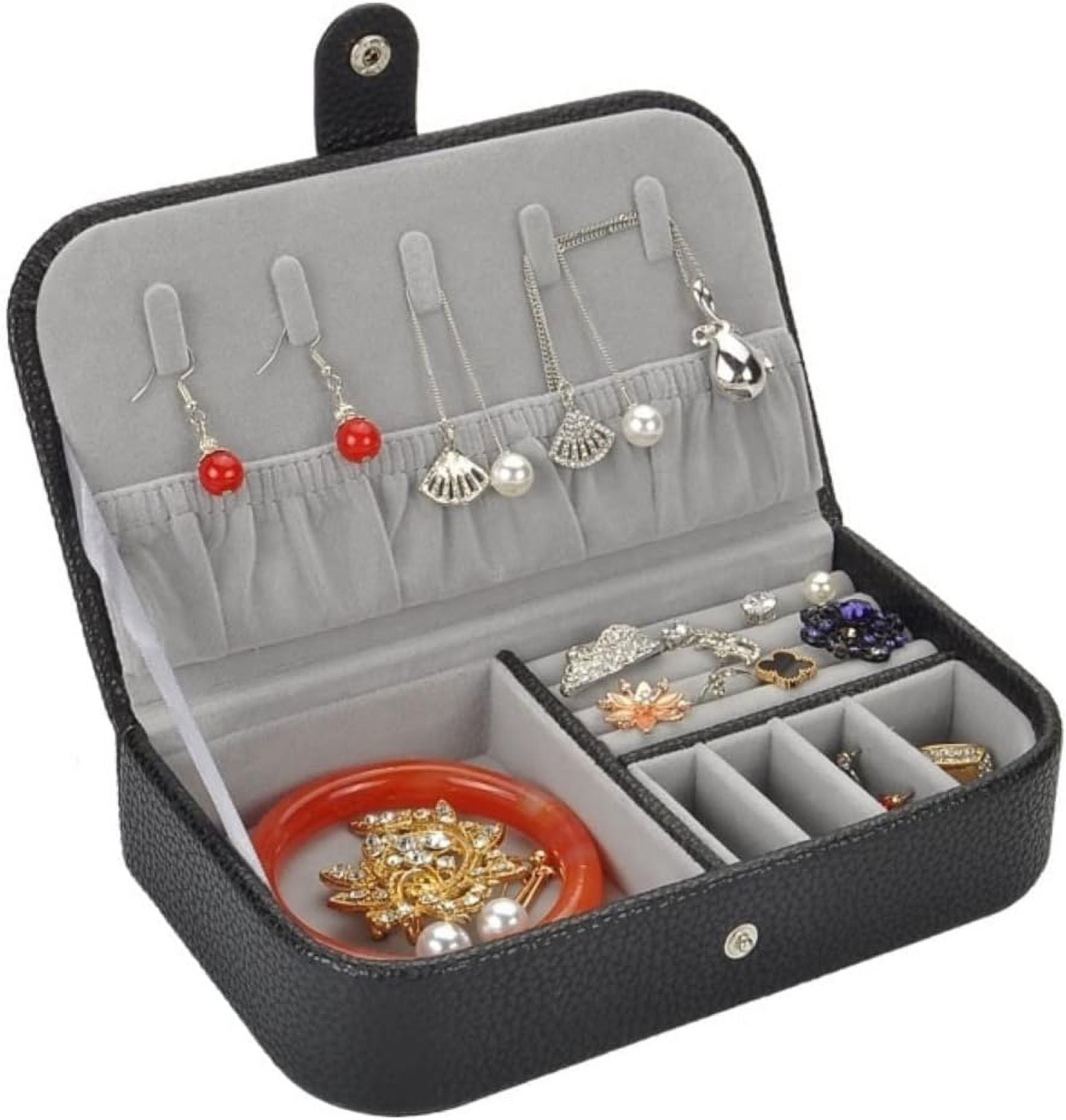 Double Layer Jewelry Organizer Box, Compact & Portable Case with ...