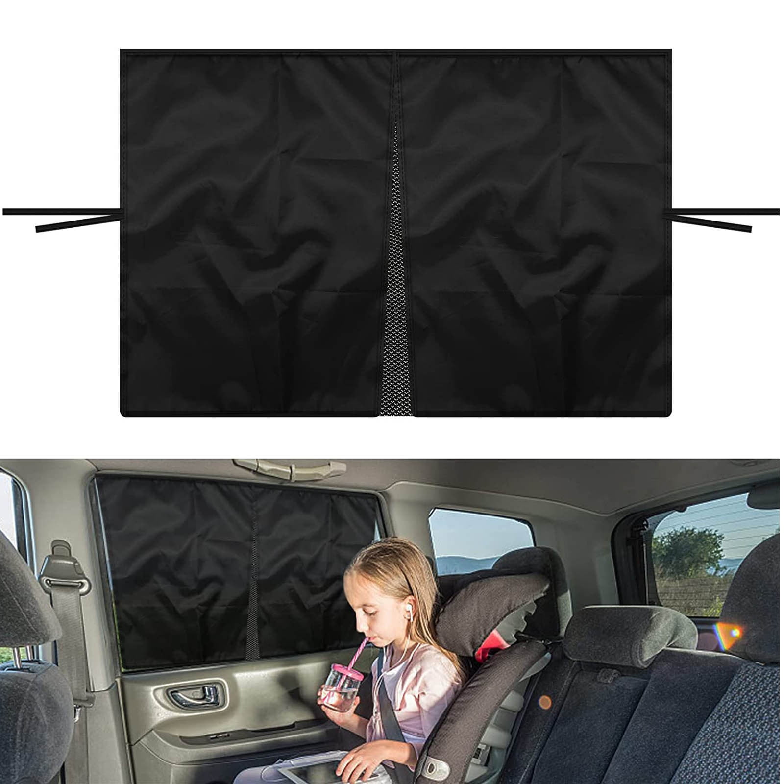 Double Layer Magnetic Car Window Shade - 18.5x28.3in Sun Protection ...