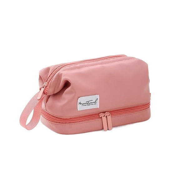 Double Layer Makeup Bag, Portable Large Capacity Wash Bag For Storing ...