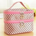 Double Layer Makeup Bag Portable Travel Cosmetic Bag, Waterproof Makeup ...