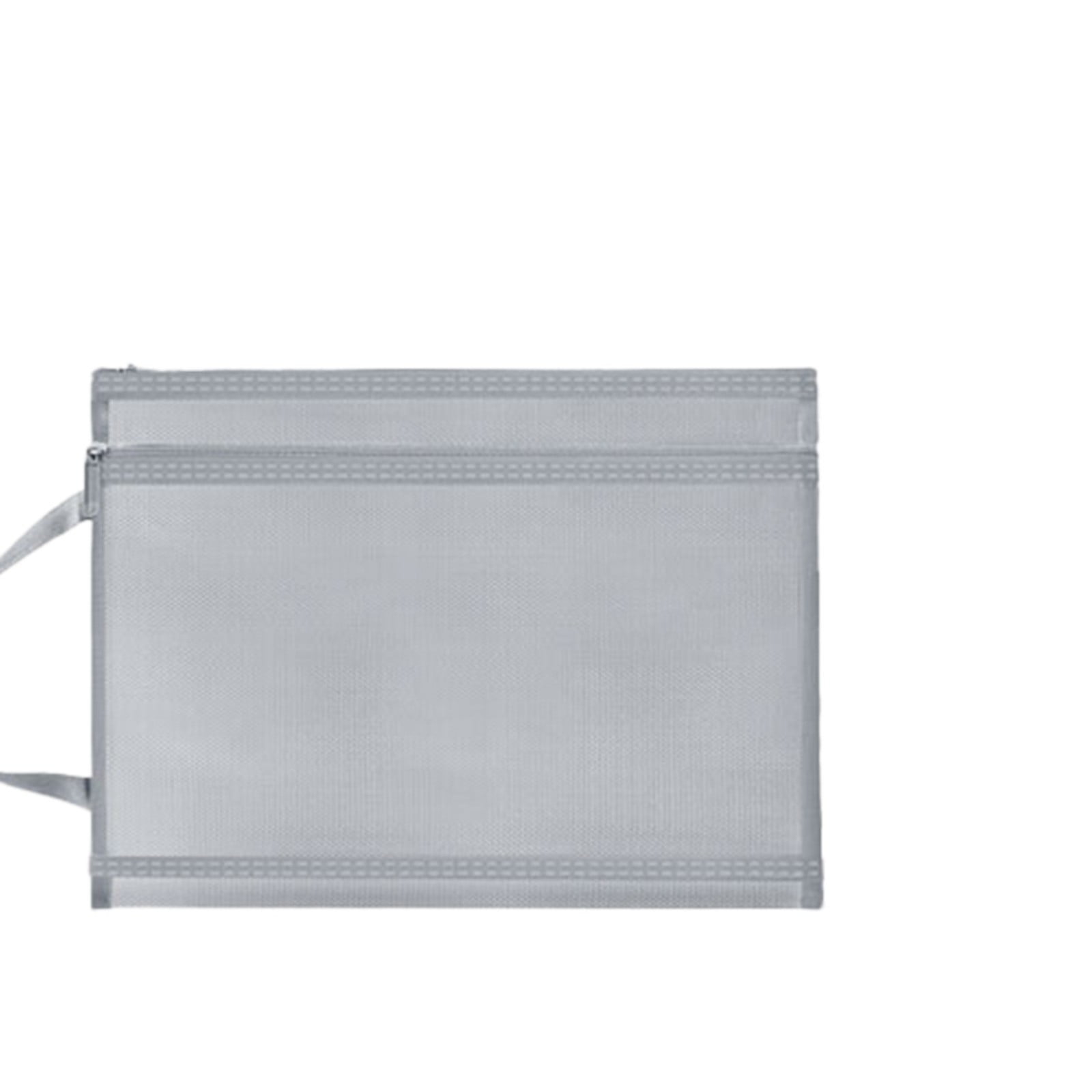 Double-Layer Mesh Belt Handle Zipper Bag, Grey|Double Layer Mesh Zipper ...