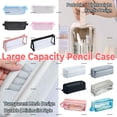Double Layer Mesh Pencil Case, Durable Nylon Simple Pencil Pouch, Large ...