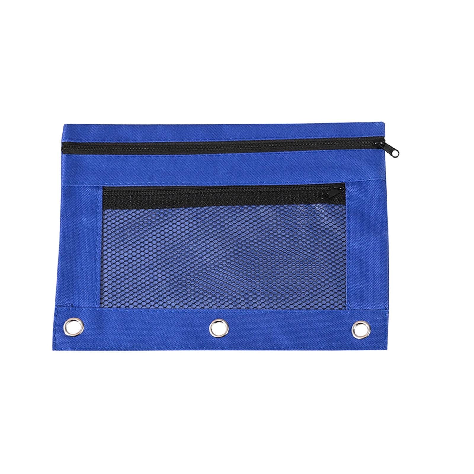 Double Layer Mesh Pencil Case, Large Capacity Zipper Pouch, 2 Compartments, Portable Educational ...