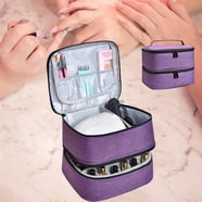 BAGMIND Nail Polish Organizer & Manicure Carrier, 3-Layer Storage Case ...