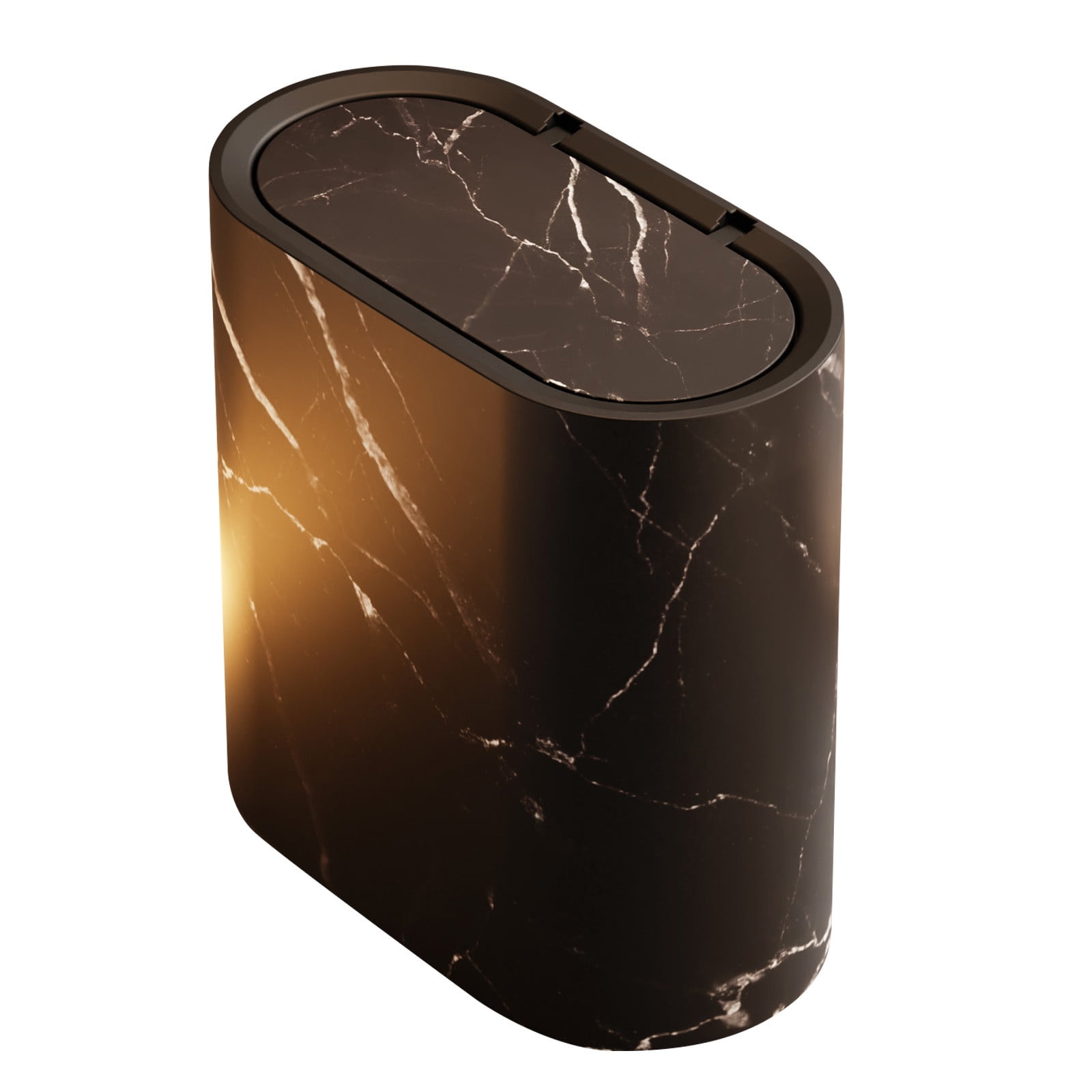 Double Layer Oval Can With Top Lid 3 Gallon Slim Bin Light Garbage Cans ...