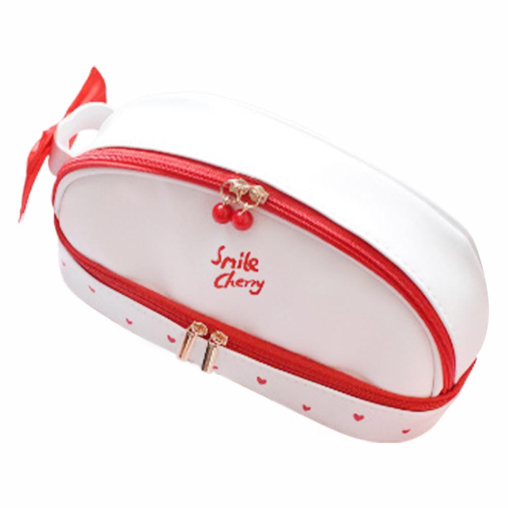 Double Layer Pencil Case Large Capacity Student Stationery Storage Bag ...