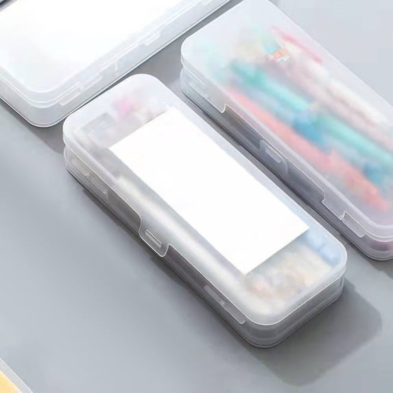 Double Layer Pencil Case, Multipurpose Organizer Pouch, Transparent PP ...