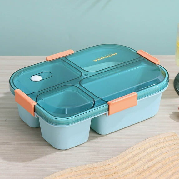 Double Layer Plastic Bento Box - Microwave Safe Separated Picnic Lunch ...