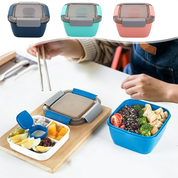 Double Layer Plastic Compartment Lunch Box, Microwave Enabled, Portable ...