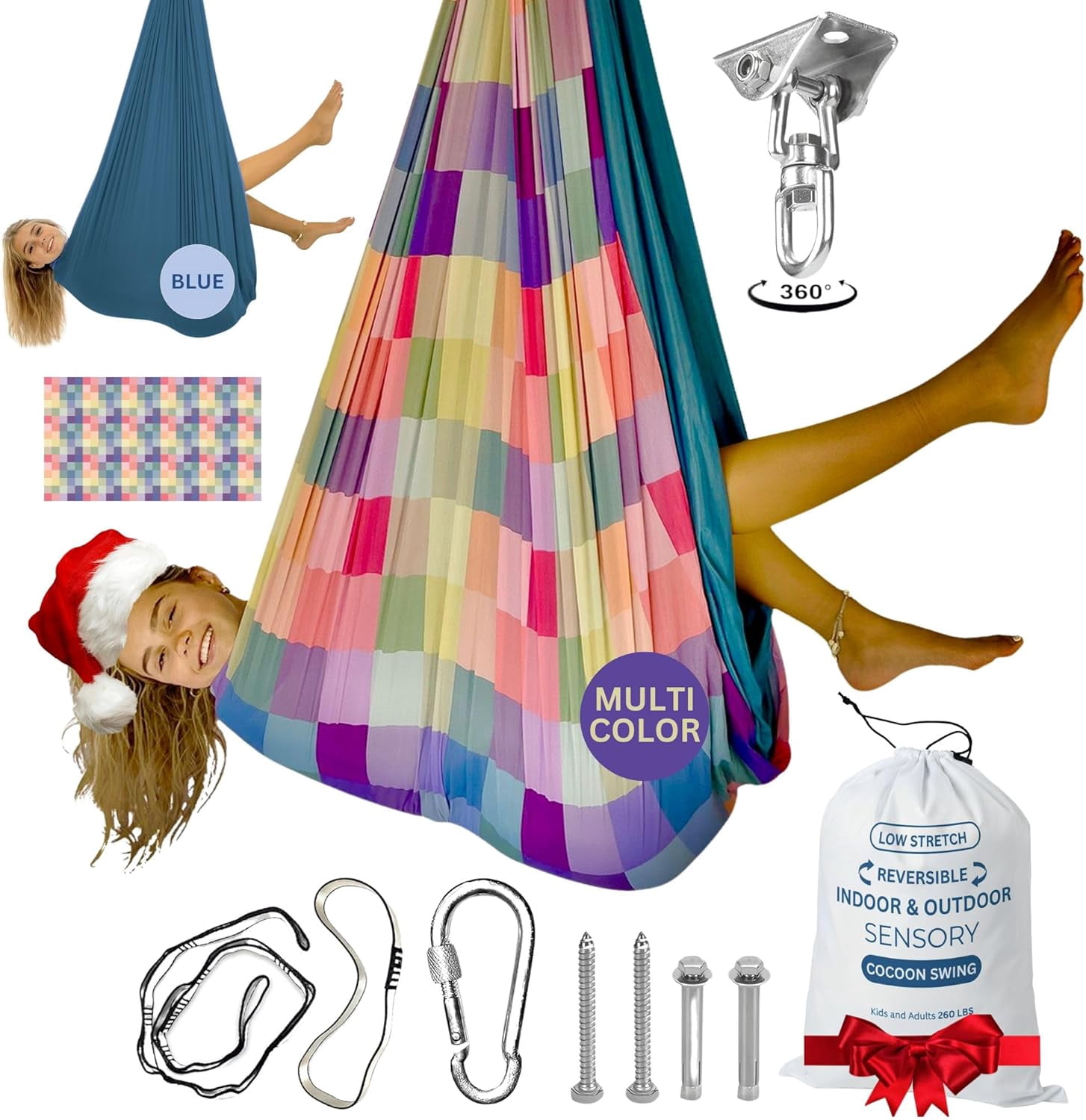 Double Layer Reversible Sensory Swing | Outdoor and Indoor Swing for ...