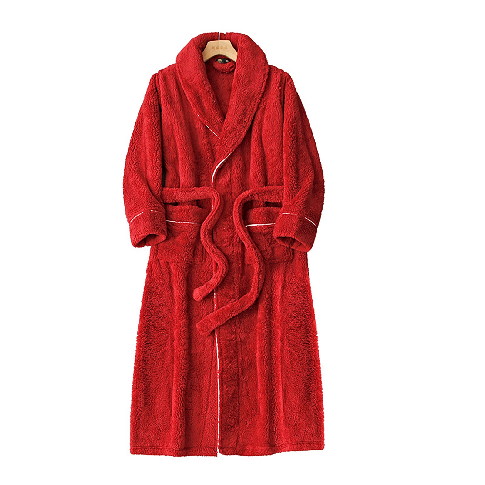 Double Layer Robe for Women & Men, Extra Long Winter Bathrobe ...