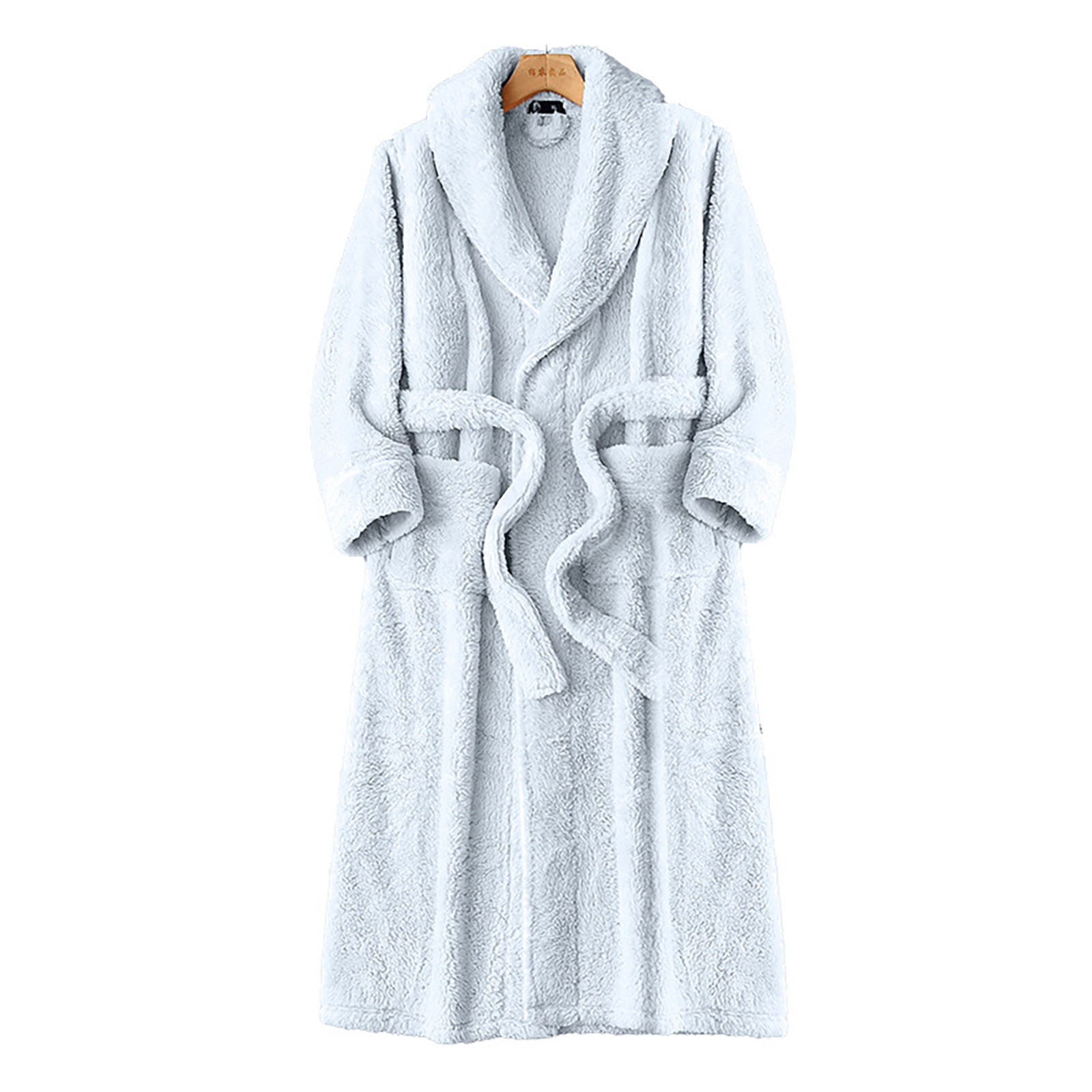 Double Layer Robe for Women & Men, Extra Long Winter Bathrobe ...