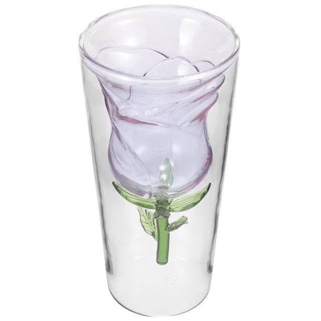 Double Layer Rose Glass Drinking Glasses Red Wine Cup Gluhwein Mugs Beer Glass Wine Glasses Red