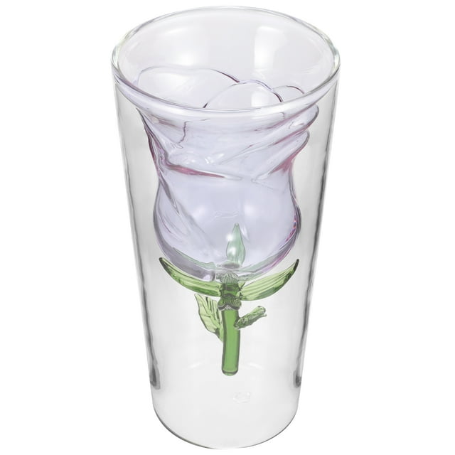 Double Layer Rose Glass Drinking Glasses Red Wine Cup Gluhwein Mugs Beer Glass Wine Glasses Red