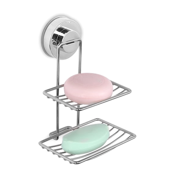 Double Layer Rust Proof Water Resistant Soap Dish Holder Storage Rack ...