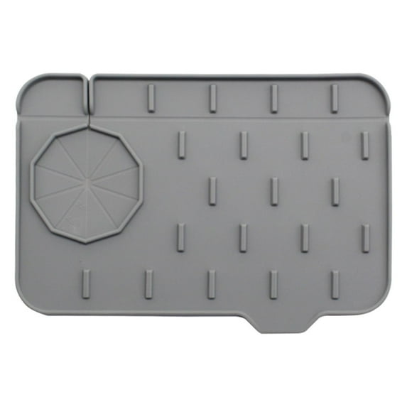 Double Layer Silicone Mat Water Retaining Drain Drying Rack for Kitchen ...