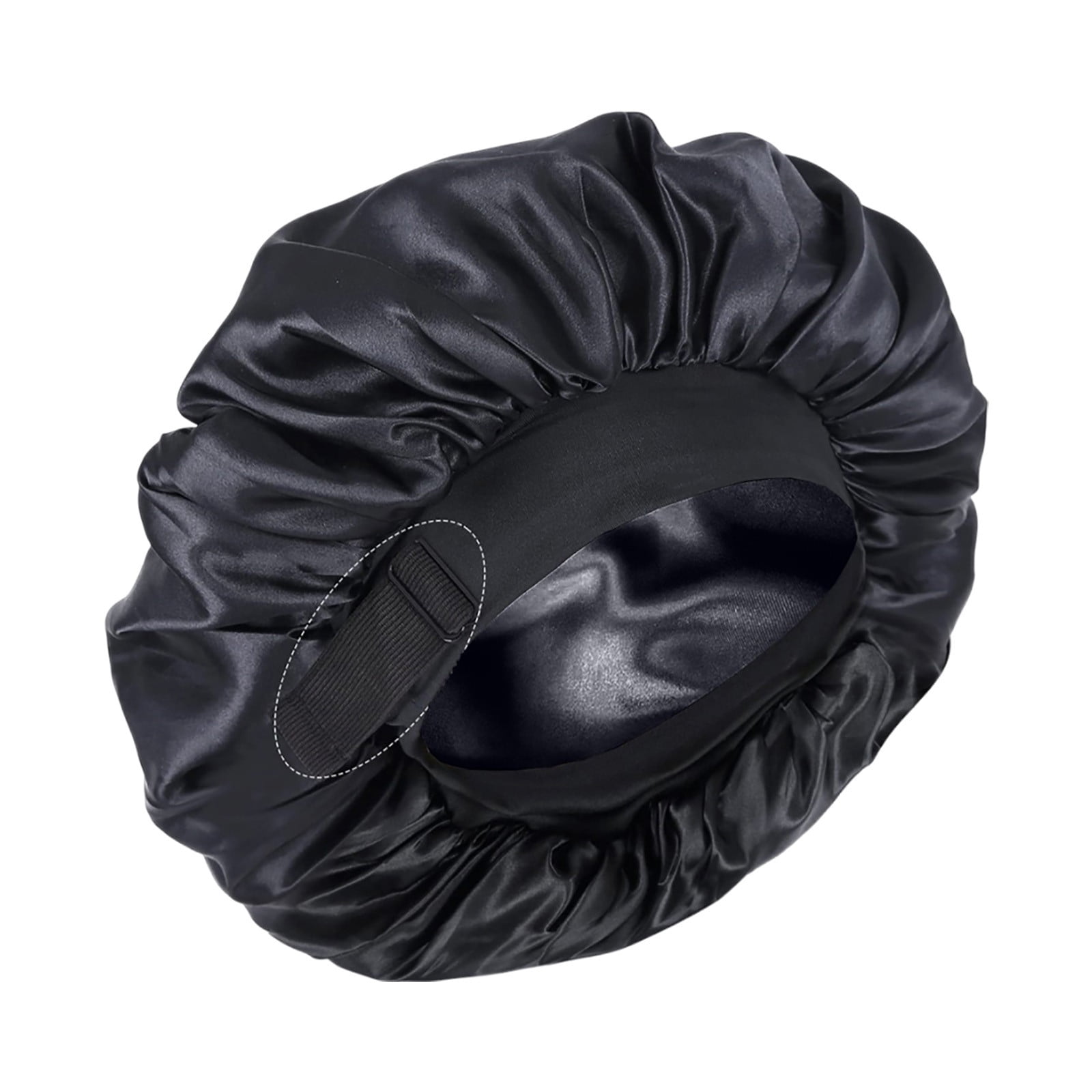 Double Layer Silk Bonnet for Sleeping Adjustable Satin Hair Bonnet with ...